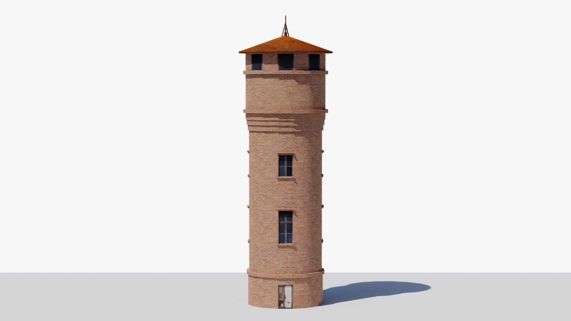 3D Watertower Brick - TurboSquid 1635331