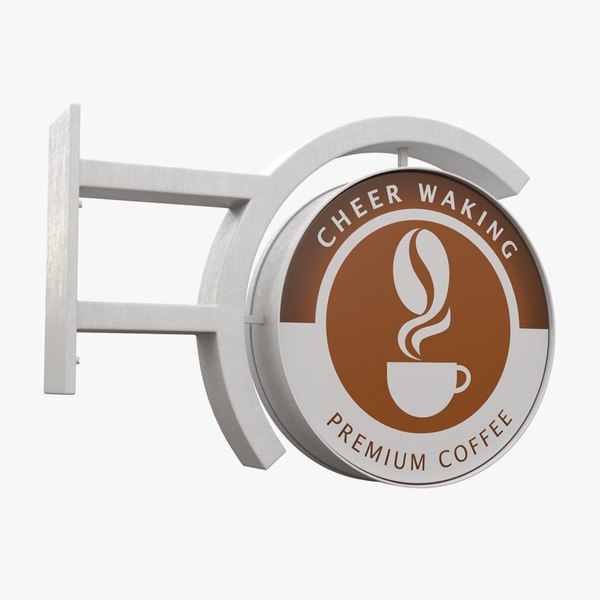 modelo 3d Letrero de cafetería montado en la pared - TurboSquid 2276870