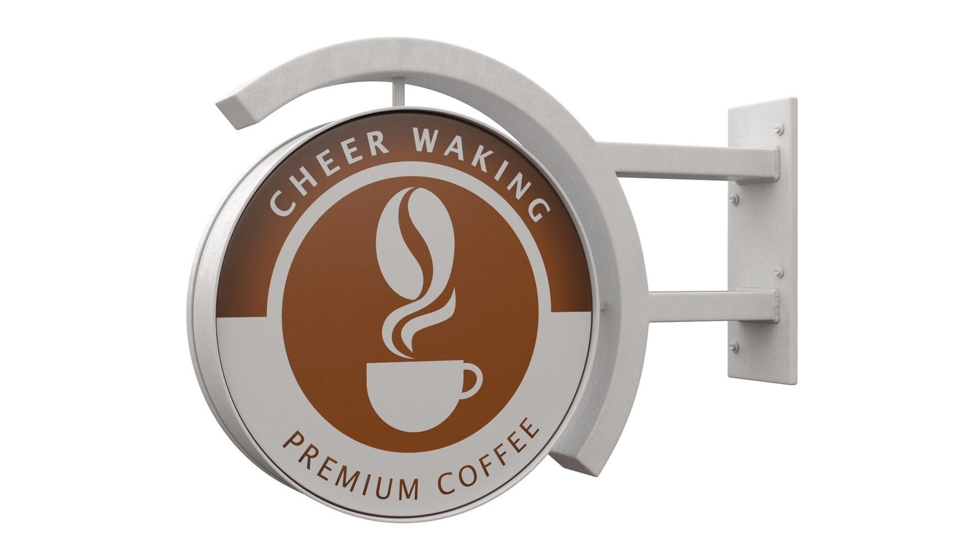 3D Coffee Shop Signage Wall Mounted - TurboSquid 2276870