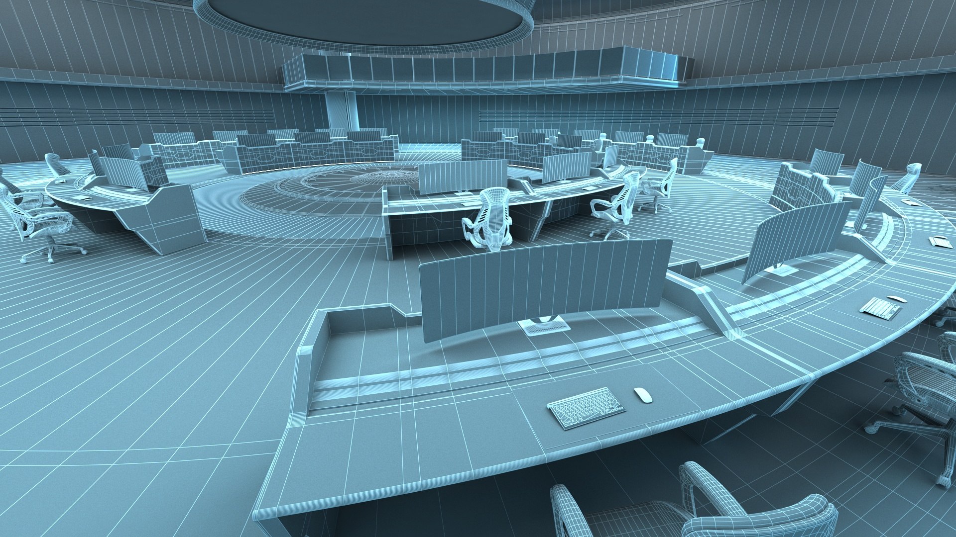 Monitoring Center Command Center 3D Model - TurboSquid 2004190