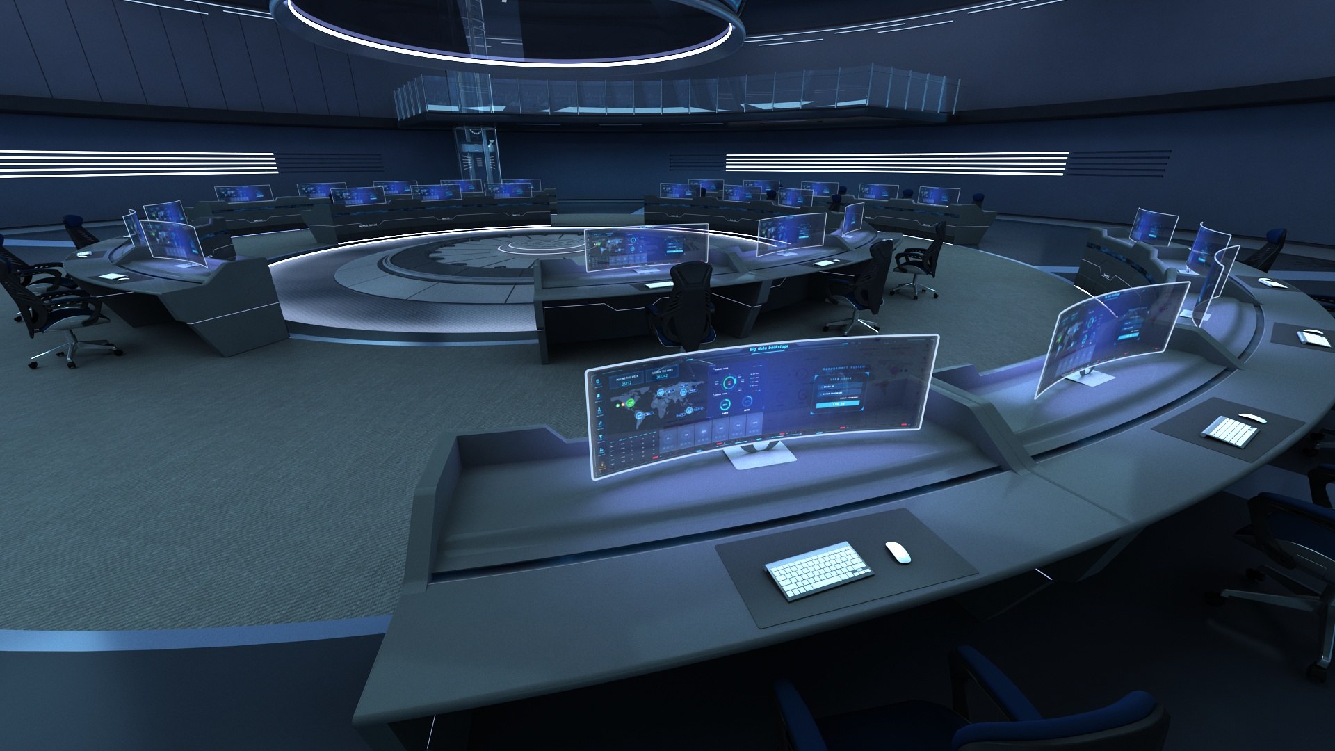 Monitoring Center Command Center 3D Model - TurboSquid 2004190