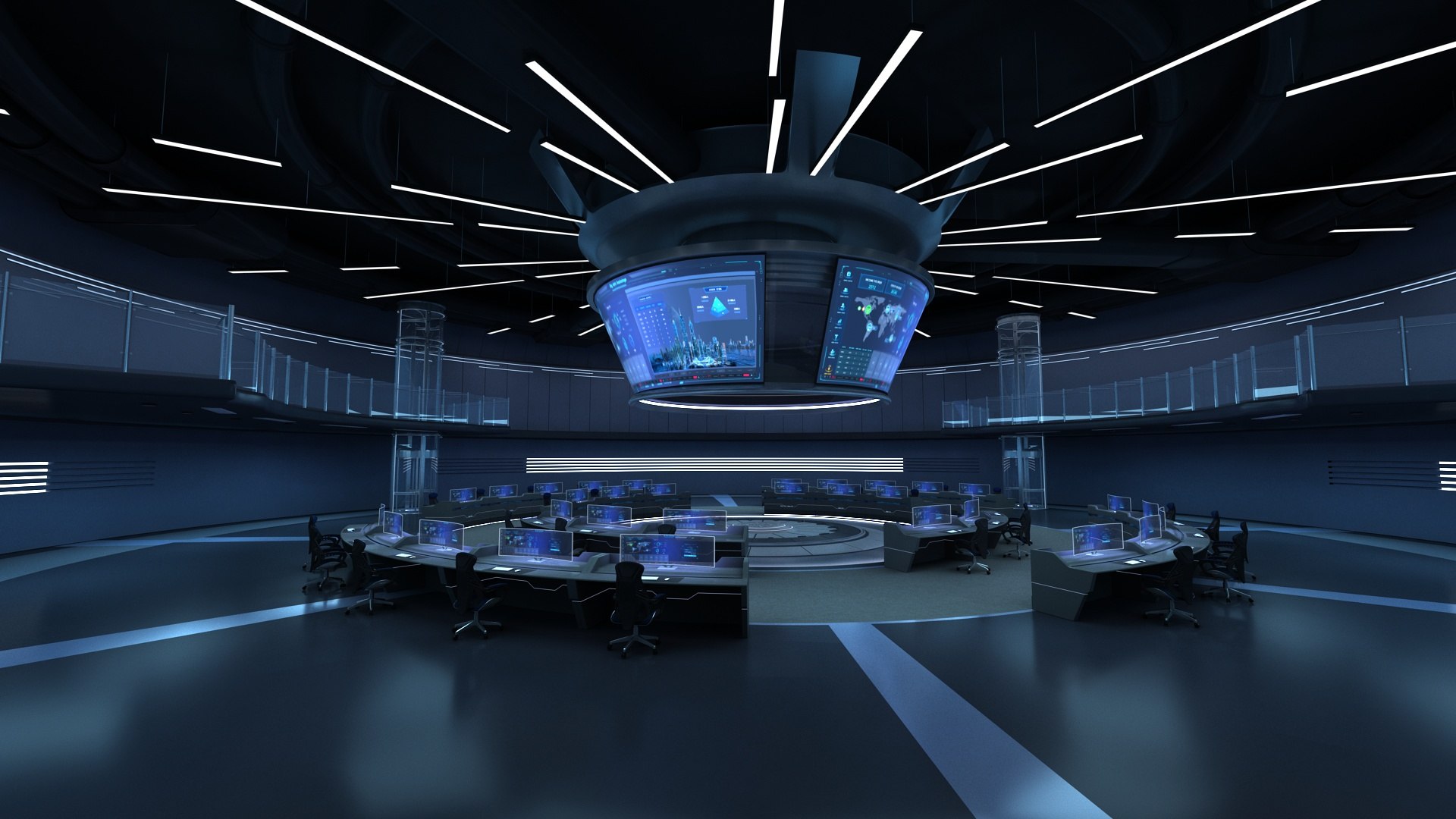 Monitoring Center Command Center 3D Model - TurboSquid 2004190