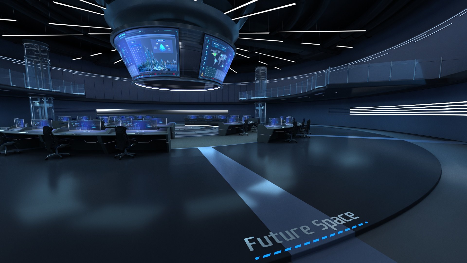 Monitoring Center Command Center 3D Model - TurboSquid 2004190