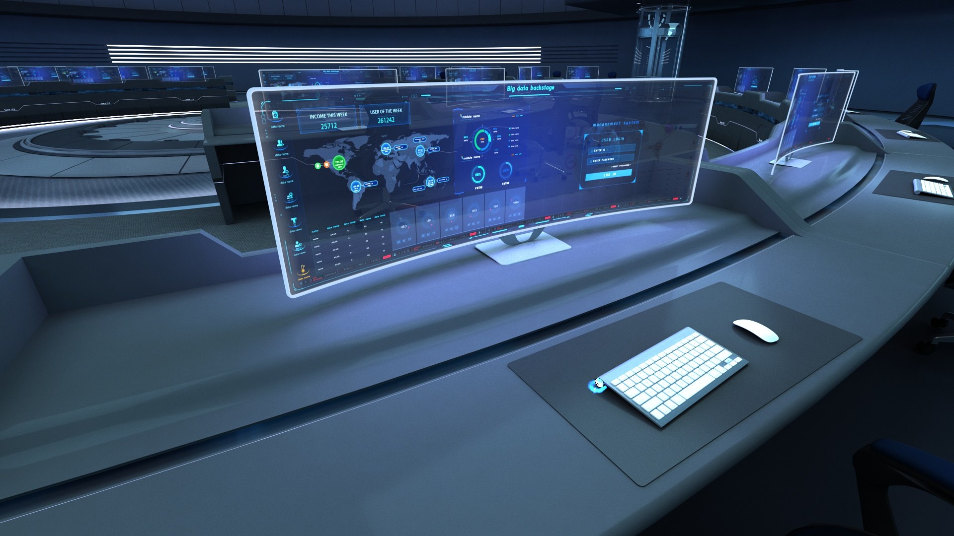 Monitoring Center Command Center 3D Model - TurboSquid 2004190