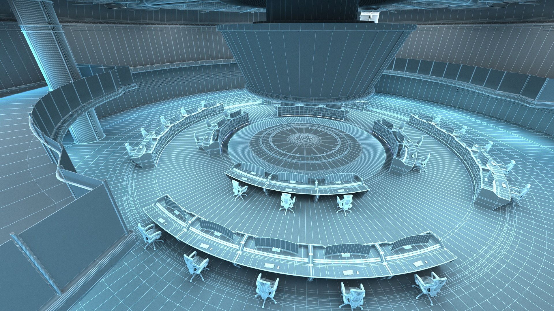 Monitoring Center Command Center 3D Model - TurboSquid 2004190