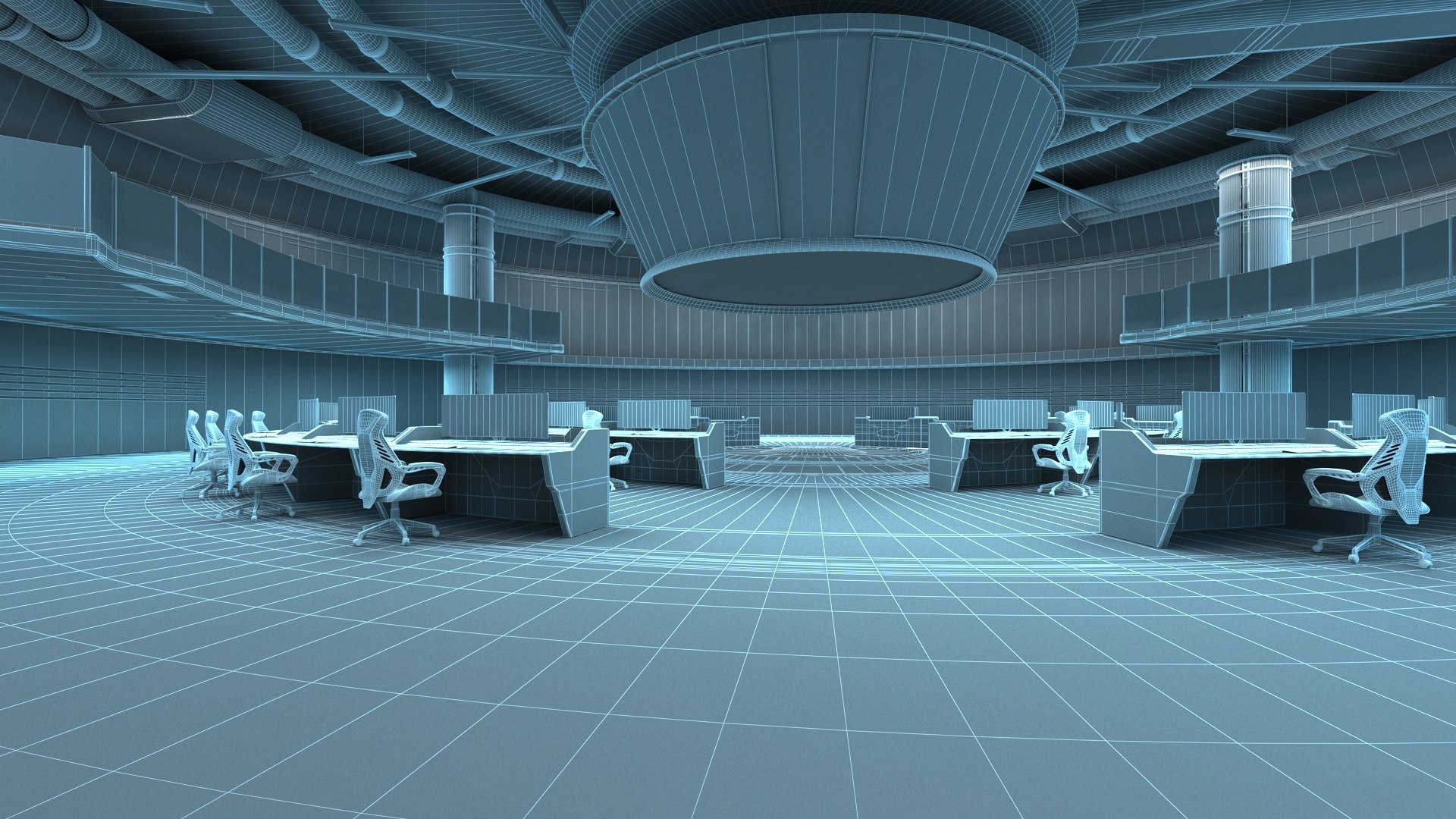Monitoring Center Command Center 3D Model - TurboSquid 2004190