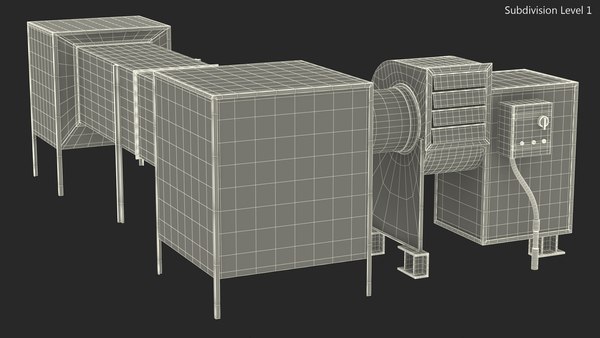 3D модель Система воздуховодов HVAC - TurboSquid 2329854