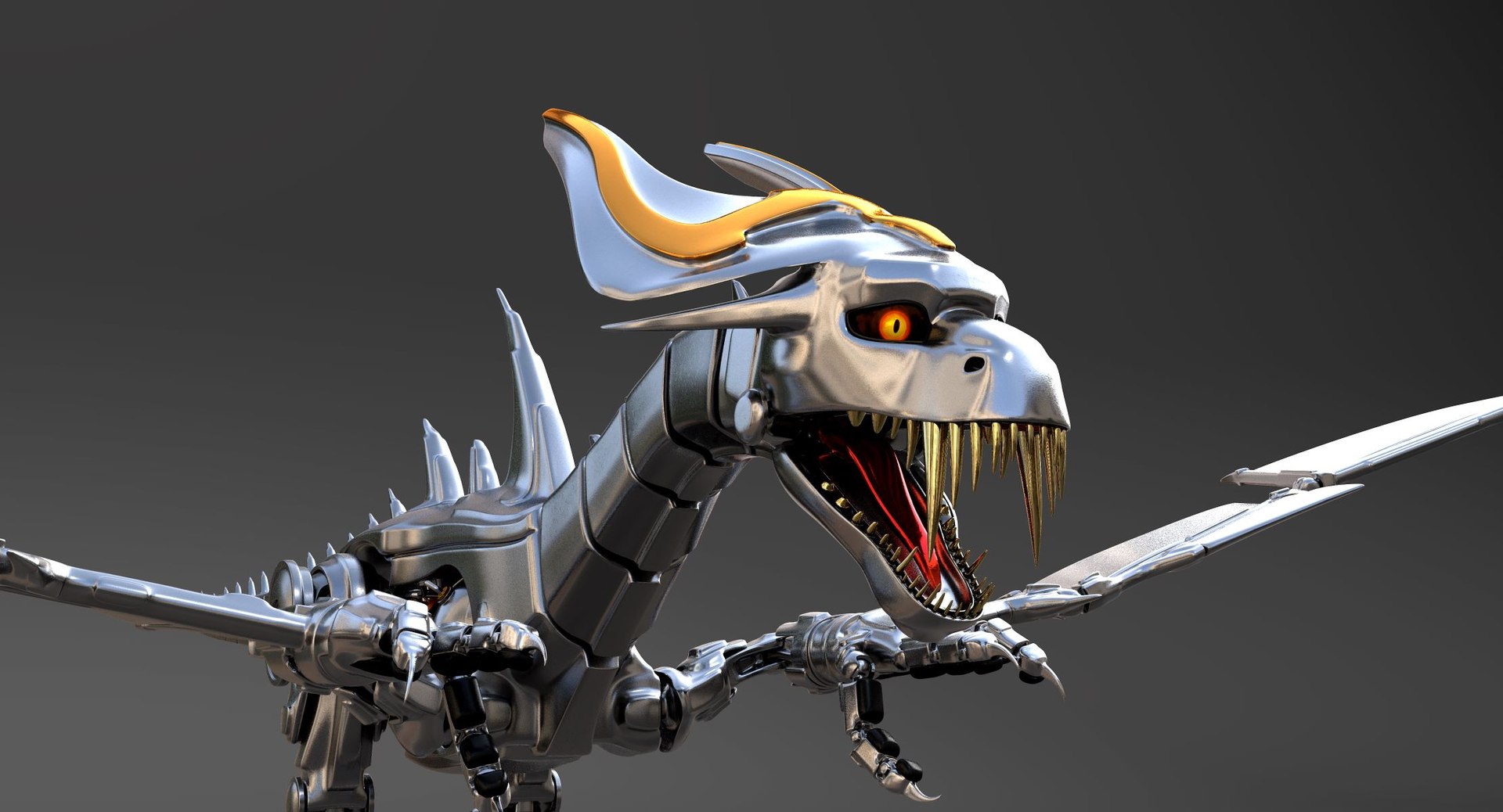 Robot Dragon Model - TurboSquid 1280056