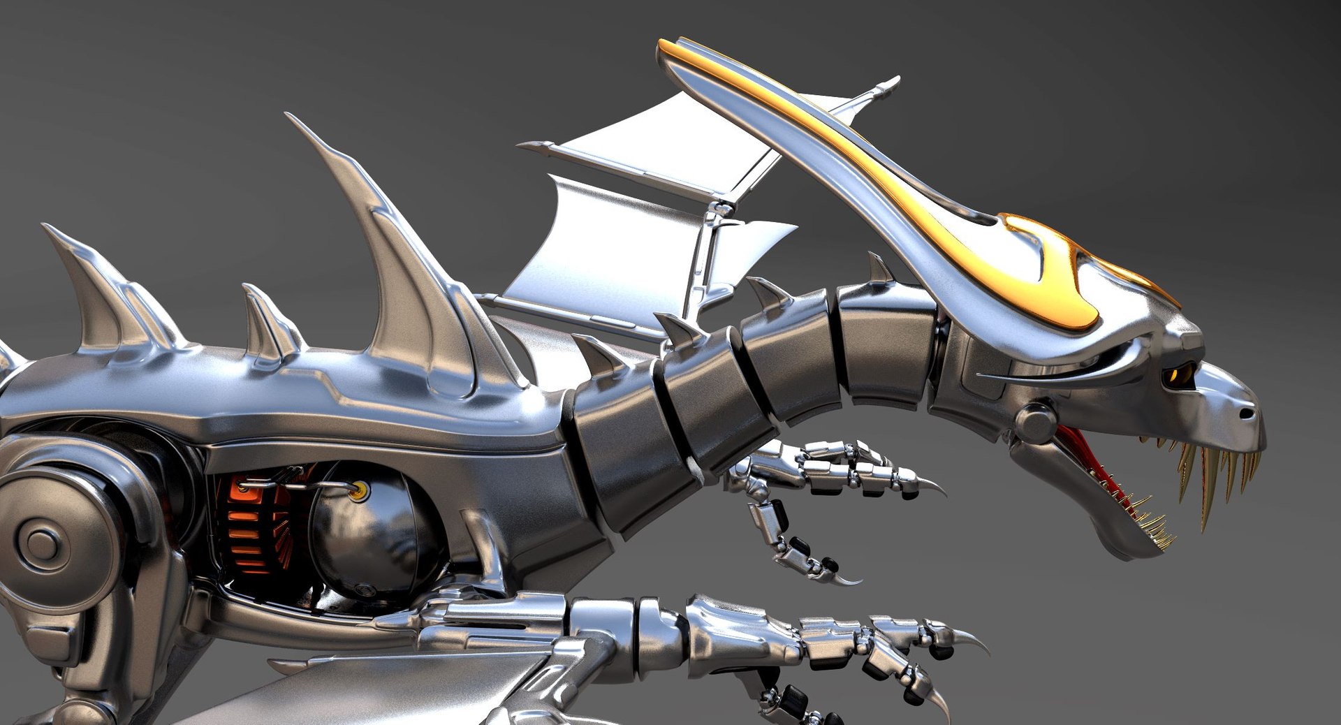 Robot Dragon Model - TurboSquid 1280056