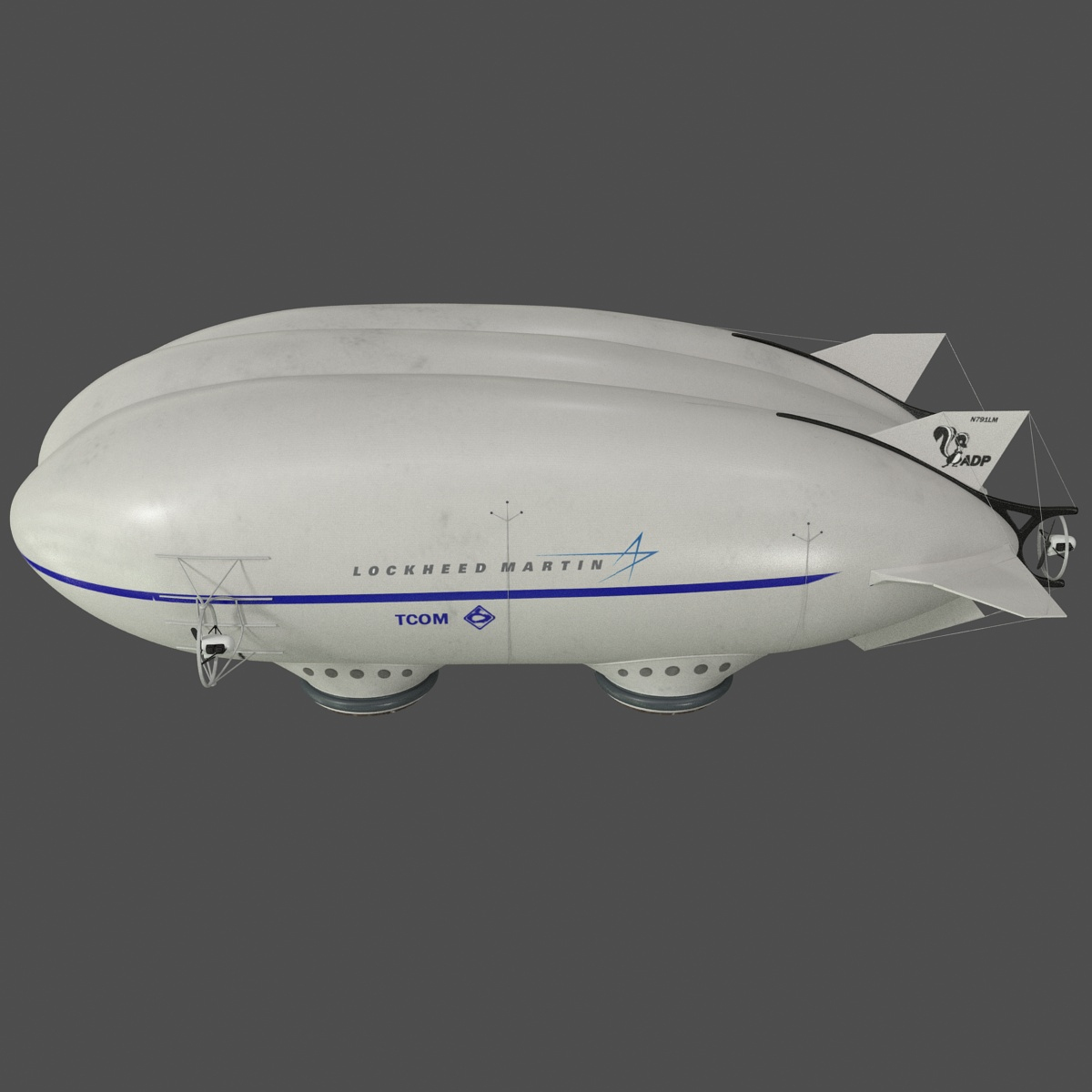modelo 3d Dirigible híbrido aerostático Lockheed Martin P 791 ...