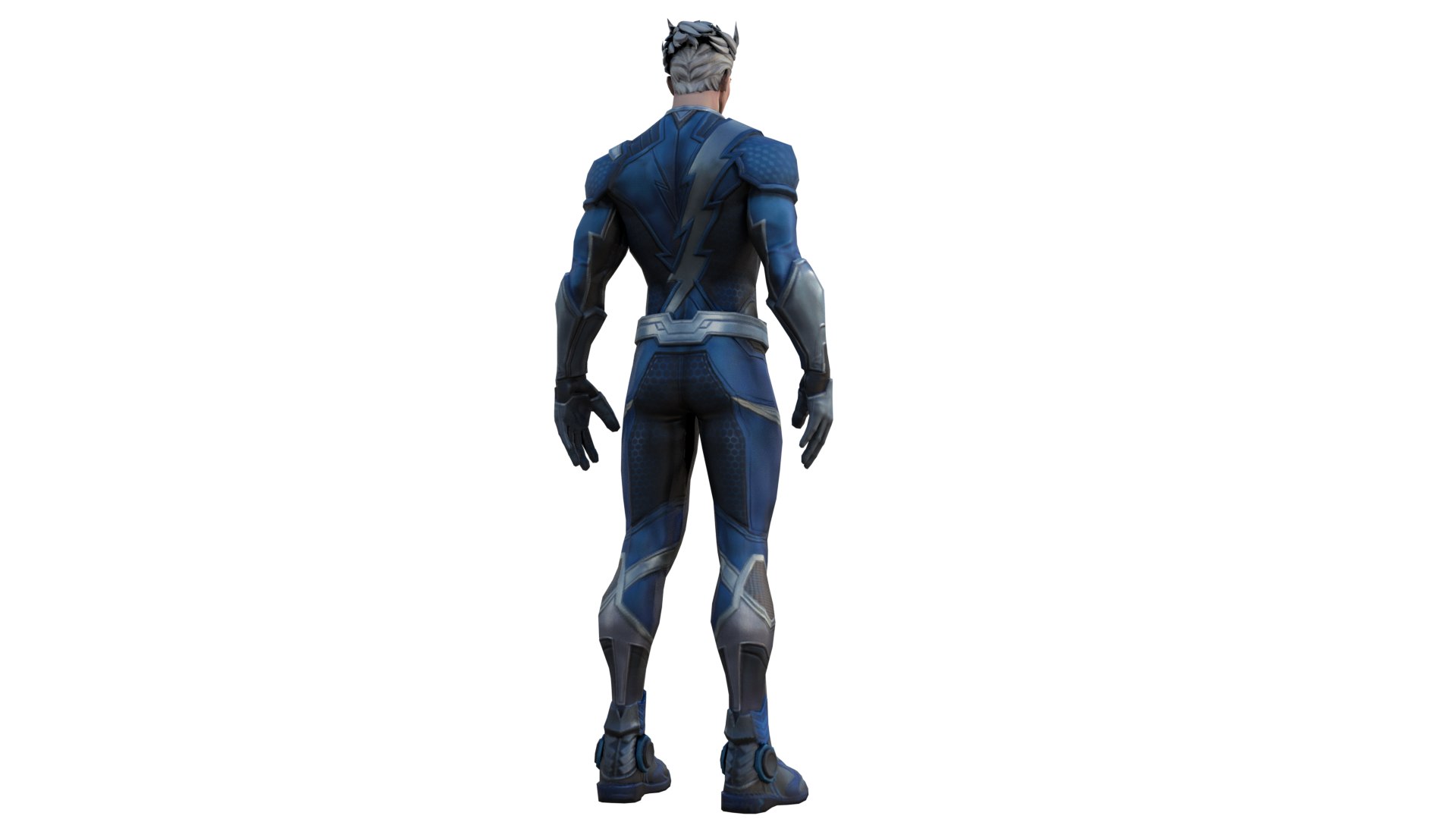 Quick Silver Speedster Marvel Hero 3D Model Game Ready Rigged 3D Model ...