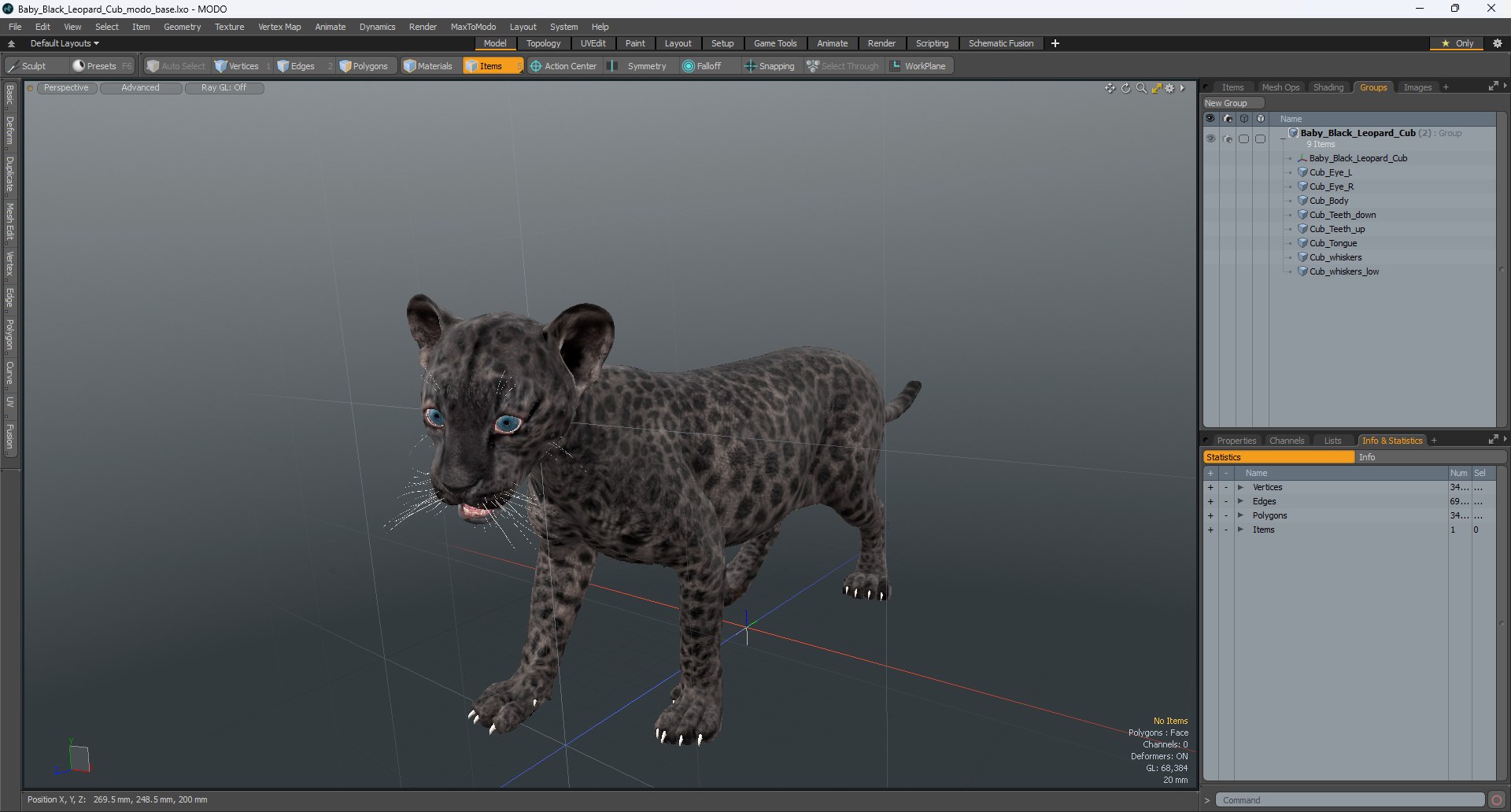 Baby Black Leopard Cub 3D Model - TurboSquid 2339691