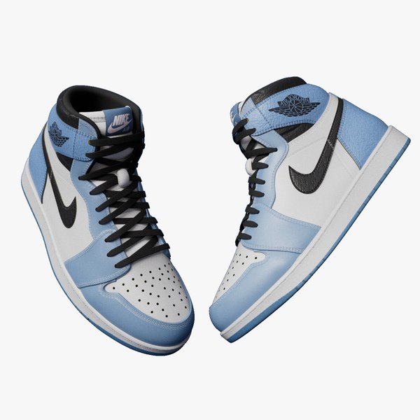AirJordan 1 Retro HighOG Color Blue Low-poly 3D model model ...