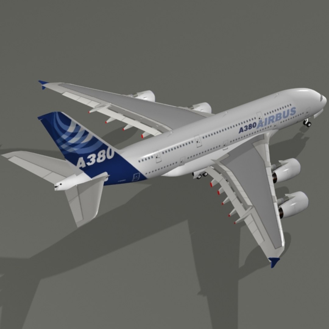airbus a380-800 house colors 3d model
