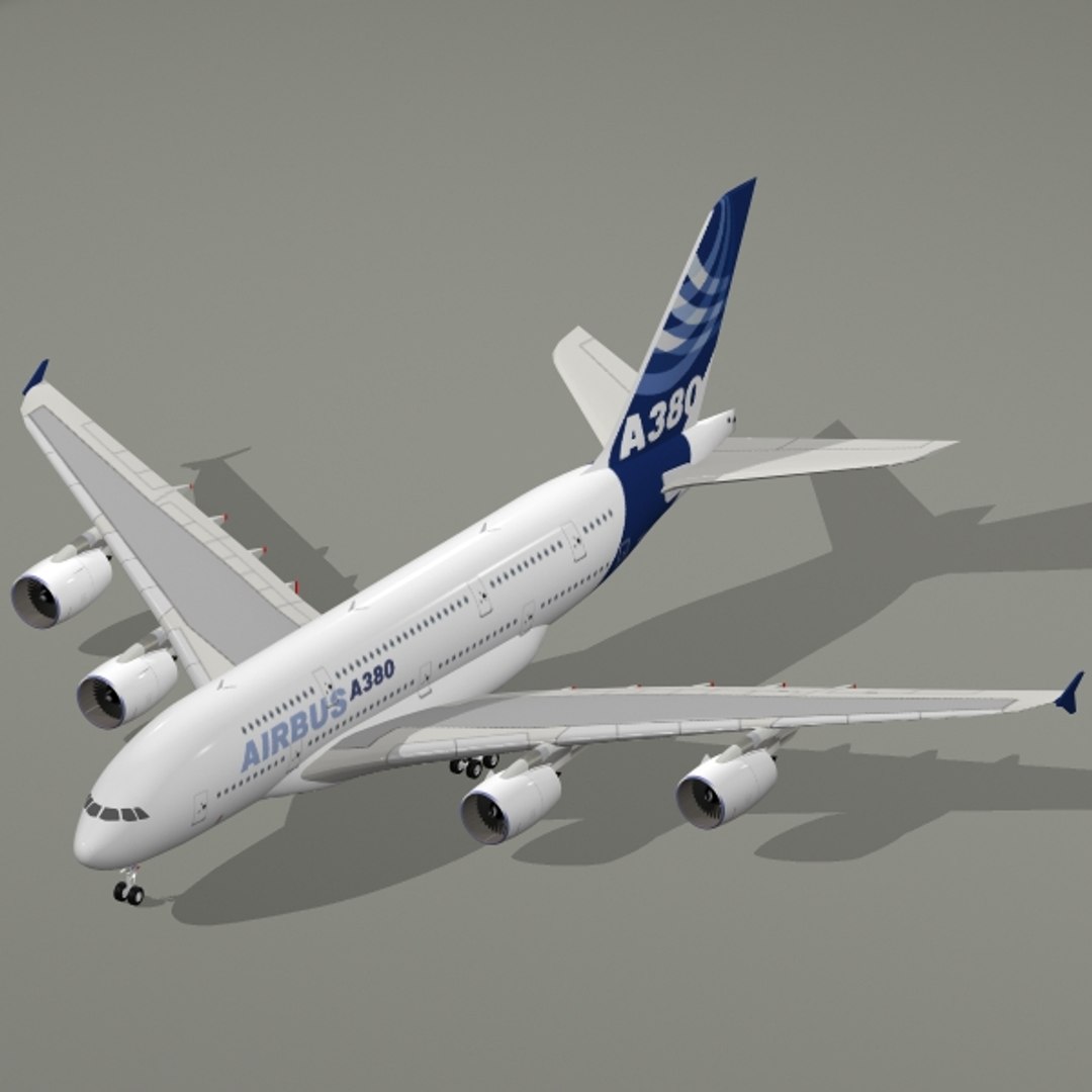 airbus a380-800 house colors 3d model