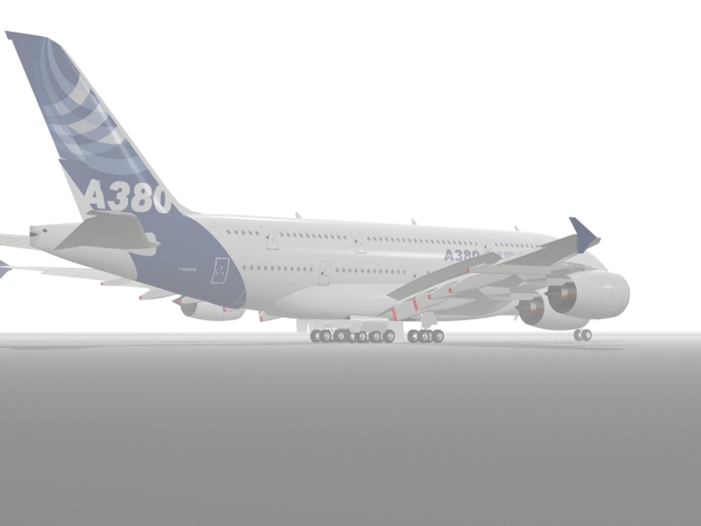 airbus a380-800 house colors 3d model
