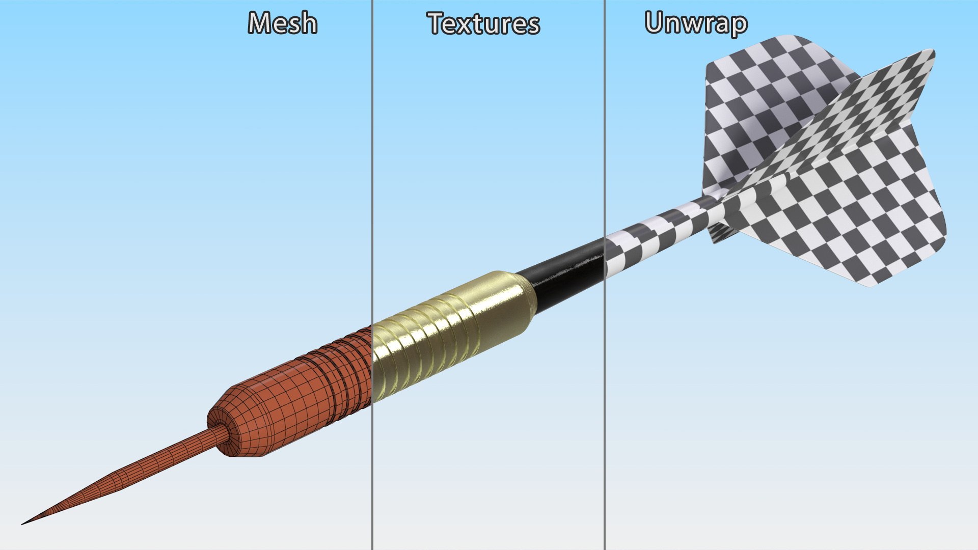 American Flag Themed Dart 3D Model - TurboSquid 2214665