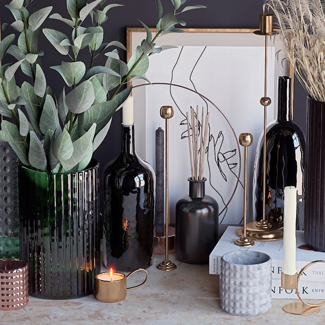 3D Decor Set - TurboSquid 1470404