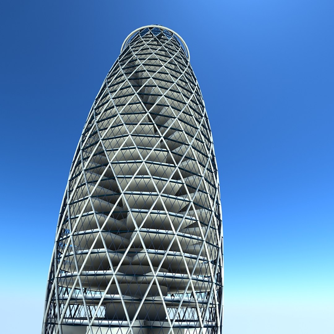 3ds Max Gherkin Building
