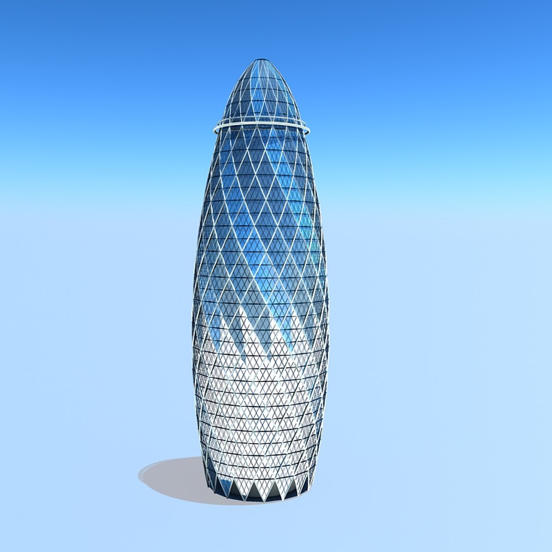 3ds Max Gherkin Building