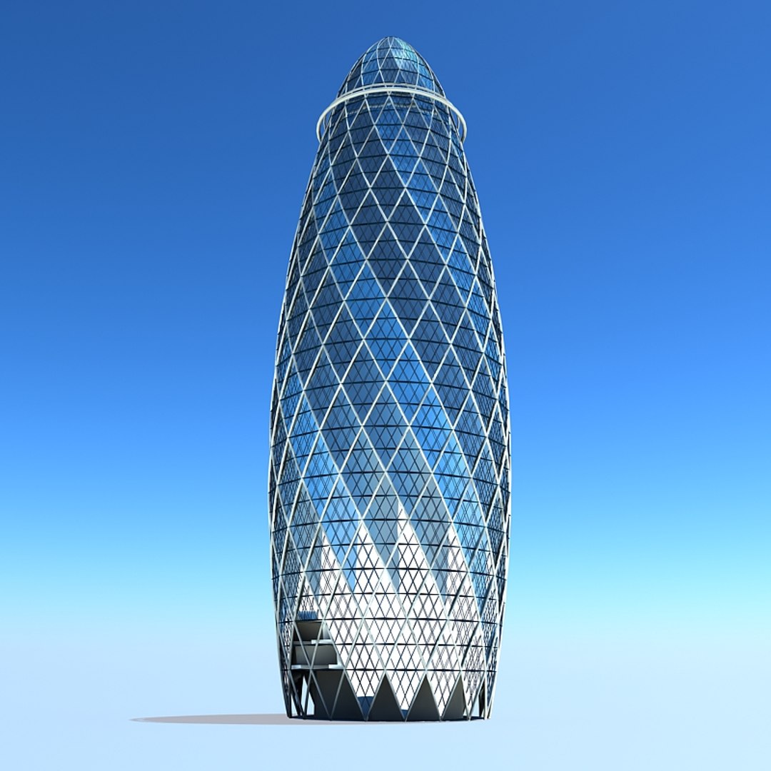 3ds Max Gherkin Building
