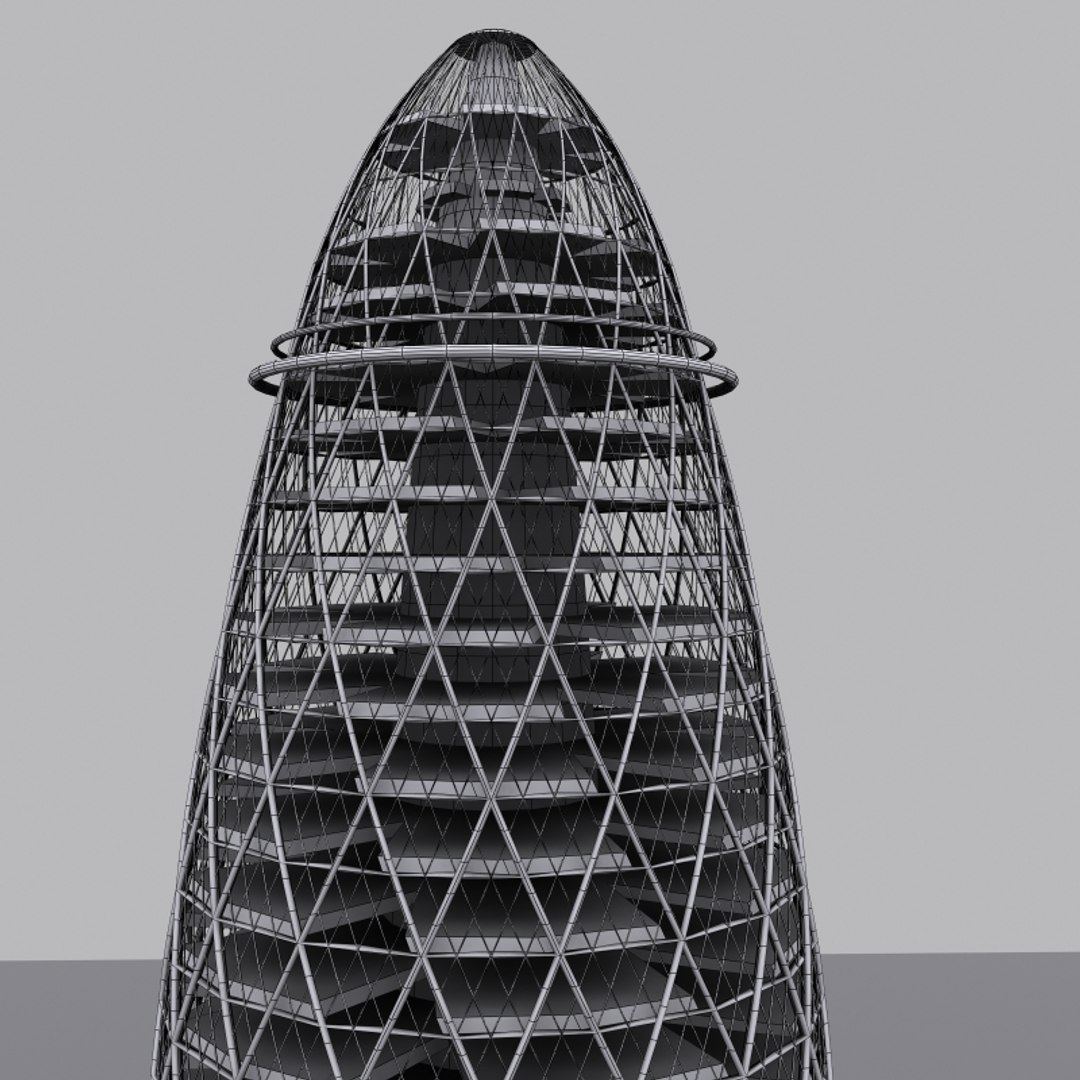 3ds Max Gherkin Building