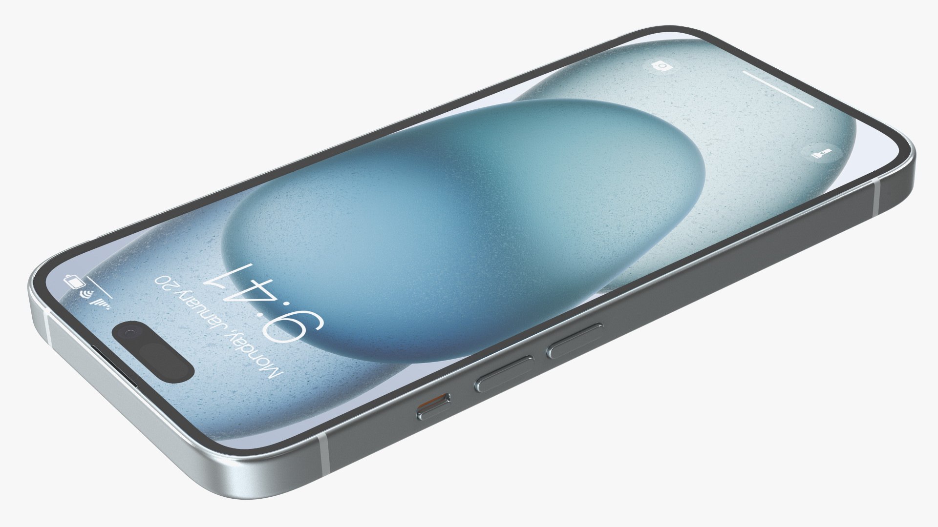 3D IPhone 15 Blue model - TurboSquid 2143566