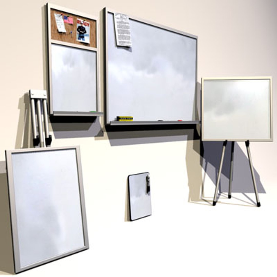 3d model markerboard 01 marker cork board
