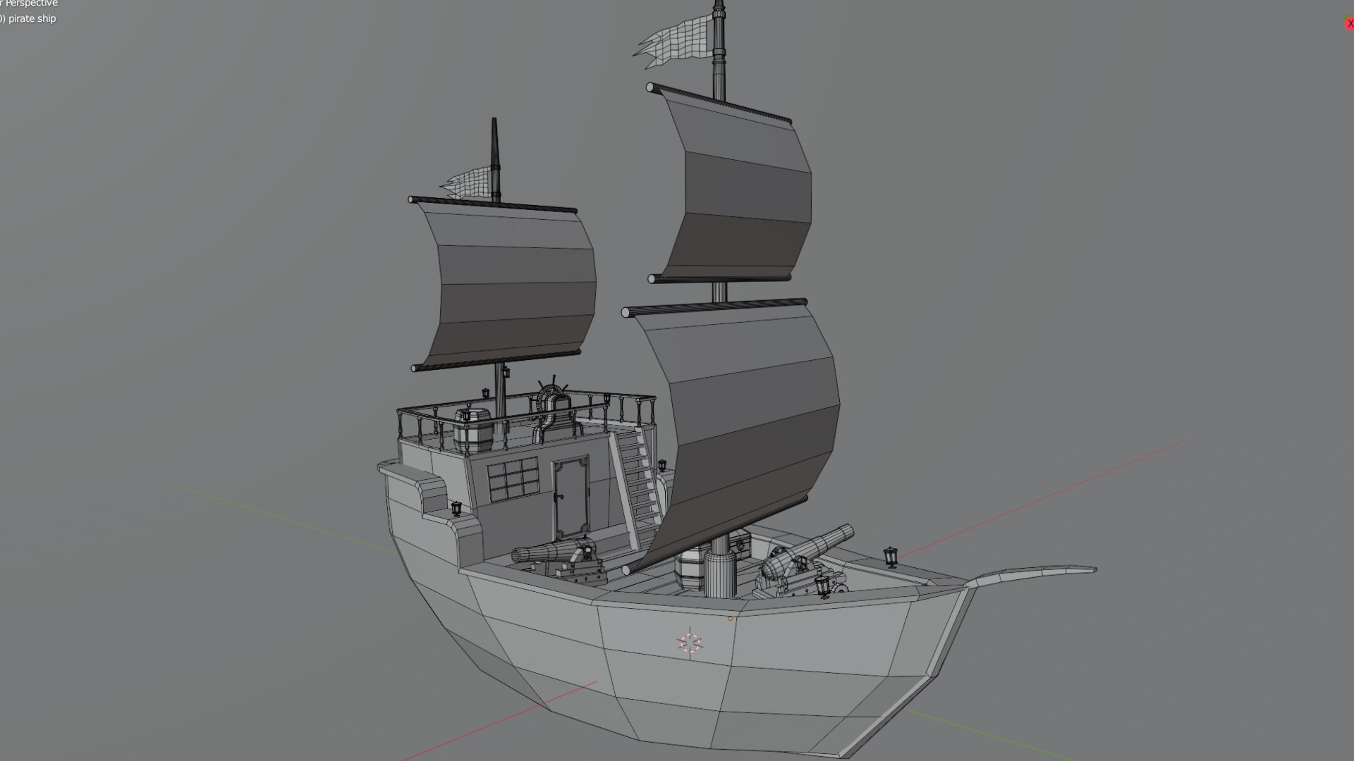 Pirate Ship Low Poly 3D Model Low-poly 3D Model Model - TurboSquid 1729675