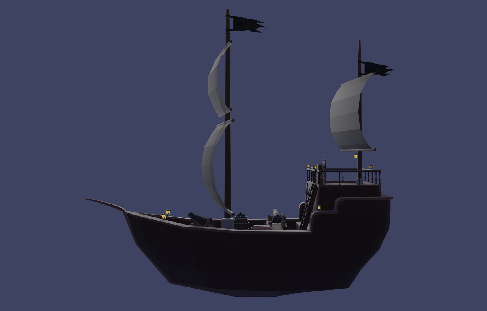 Pirate Ship Low Poly 3D Model Low-poly 3D Model Model - TurboSquid 1729675