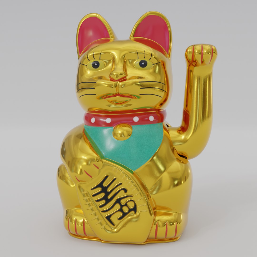 Maneki neko Lucky cat 3D model - TurboSquid 1905073