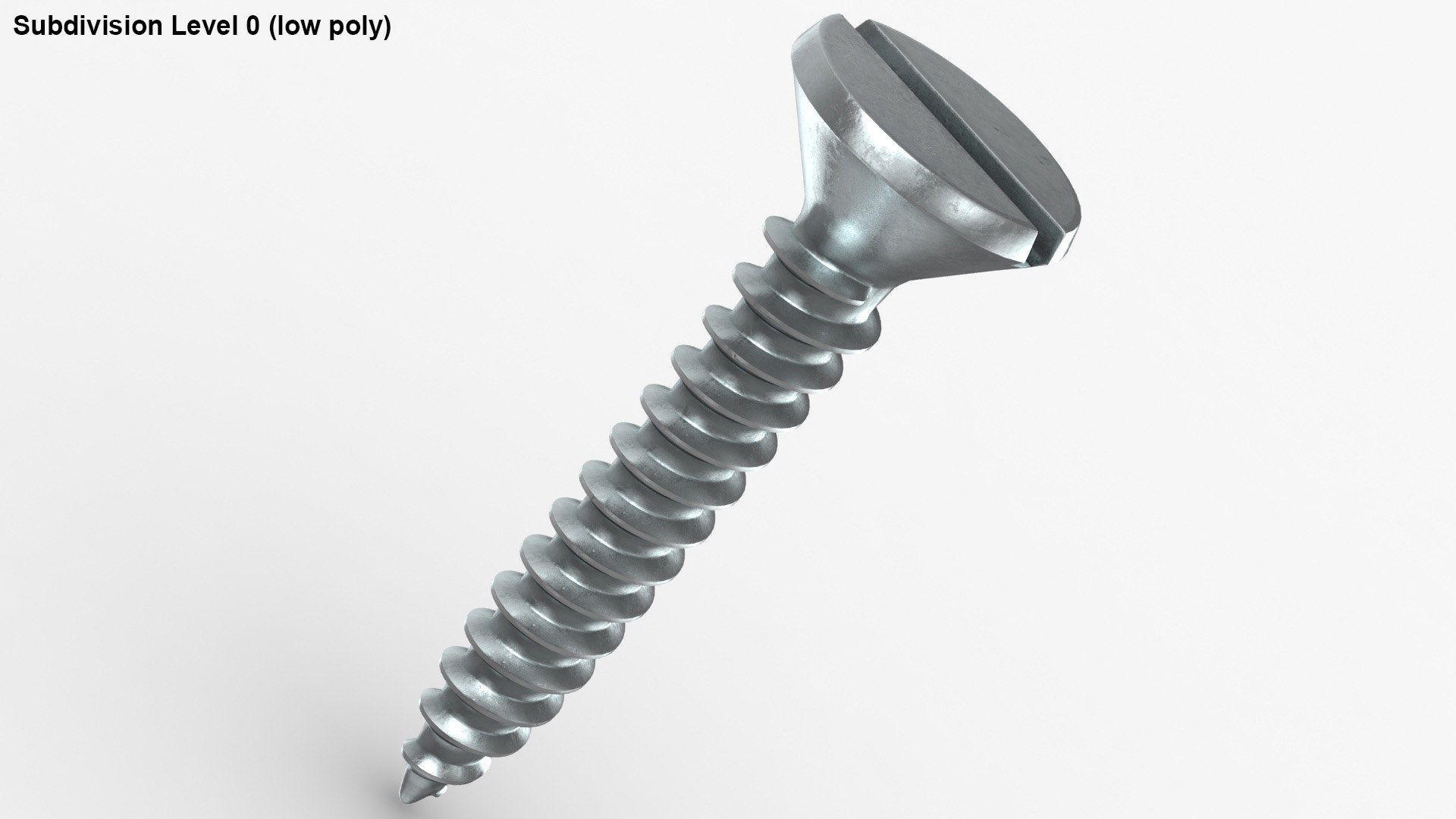 Flat Head Screwdriver Screw 3D Model - TurboSquid 1609449