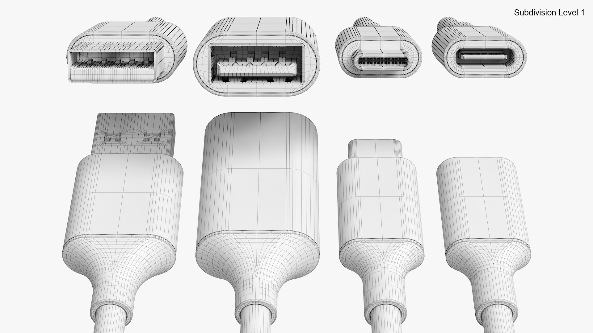 USB Plugs V3 3D Model - TurboSquid 2266631