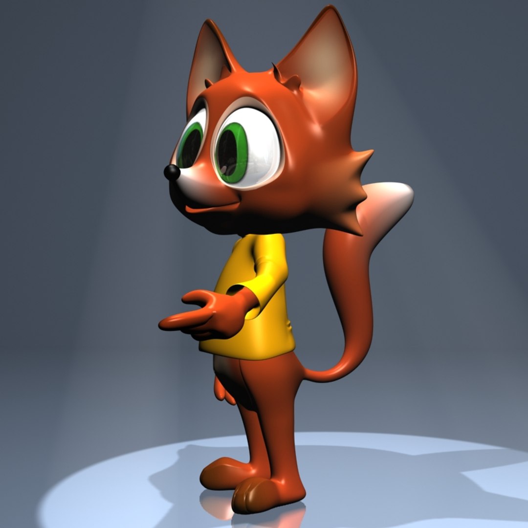 3d Model Fox Character Rigged