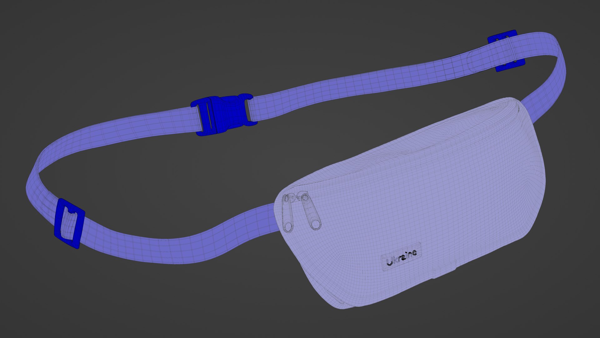 Fanny Pack Waist bag Ukraine 3D model - TurboSquid 2112462