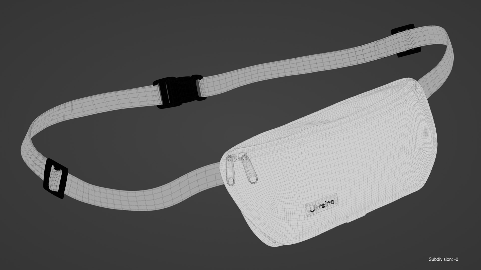 Fanny Pack Waist bag Ukraine 3D model - TurboSquid 2112462