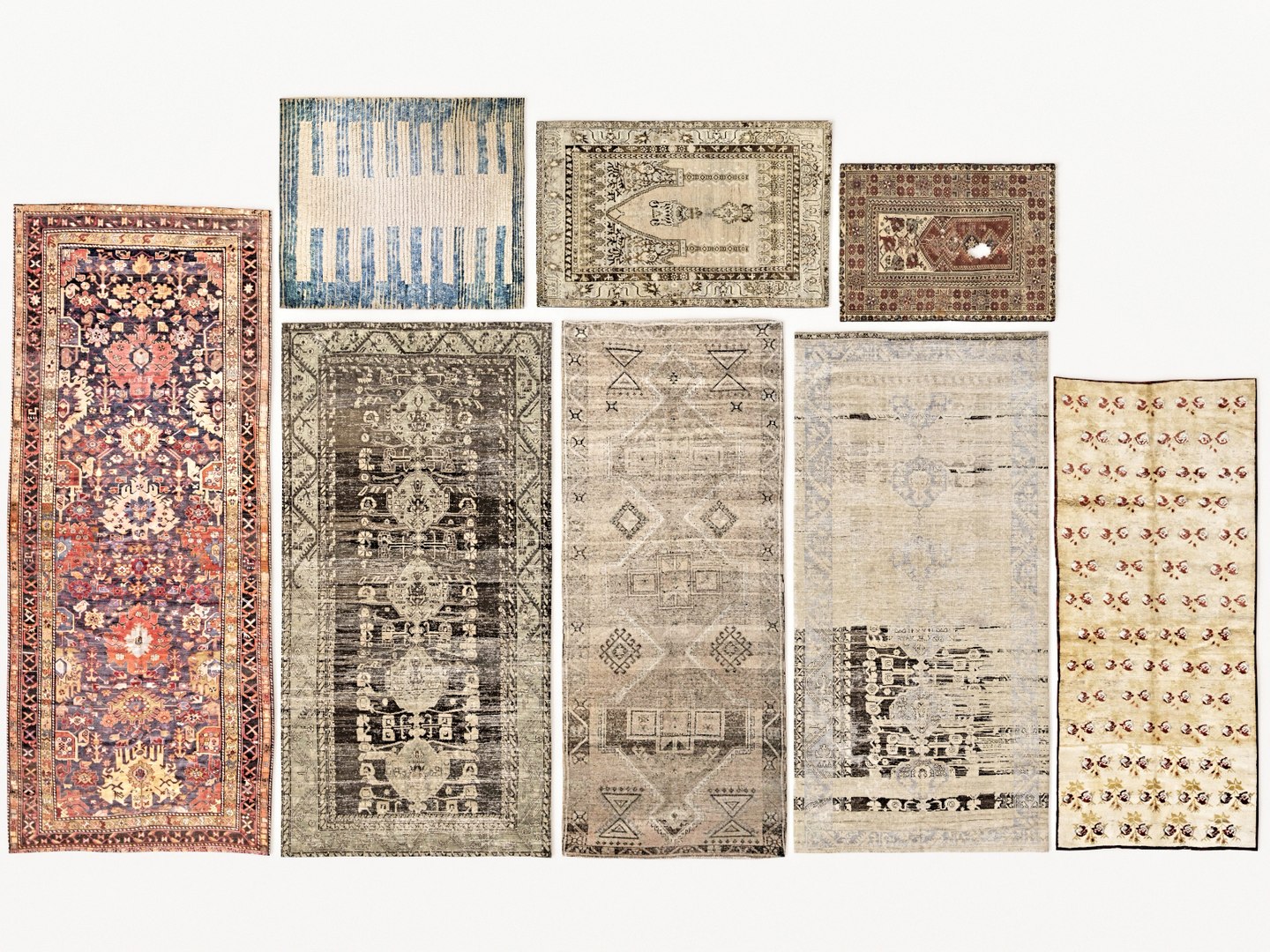 3D old vintage carpets 01 - TurboSquid 1204463
