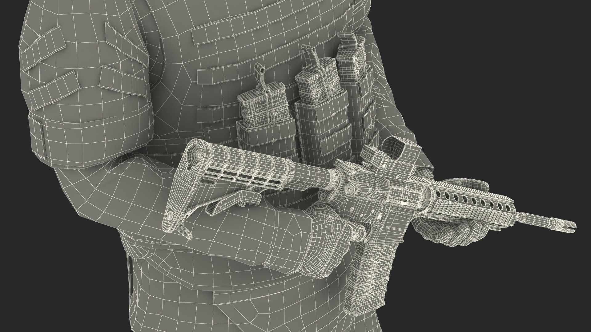 3D Soldier In Green Tactical Gear With Rifle Standing - TurboSquid 2270536