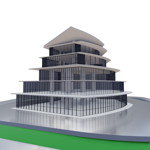 3D Modern Building Concept 2 model - TurboSquid 2048419