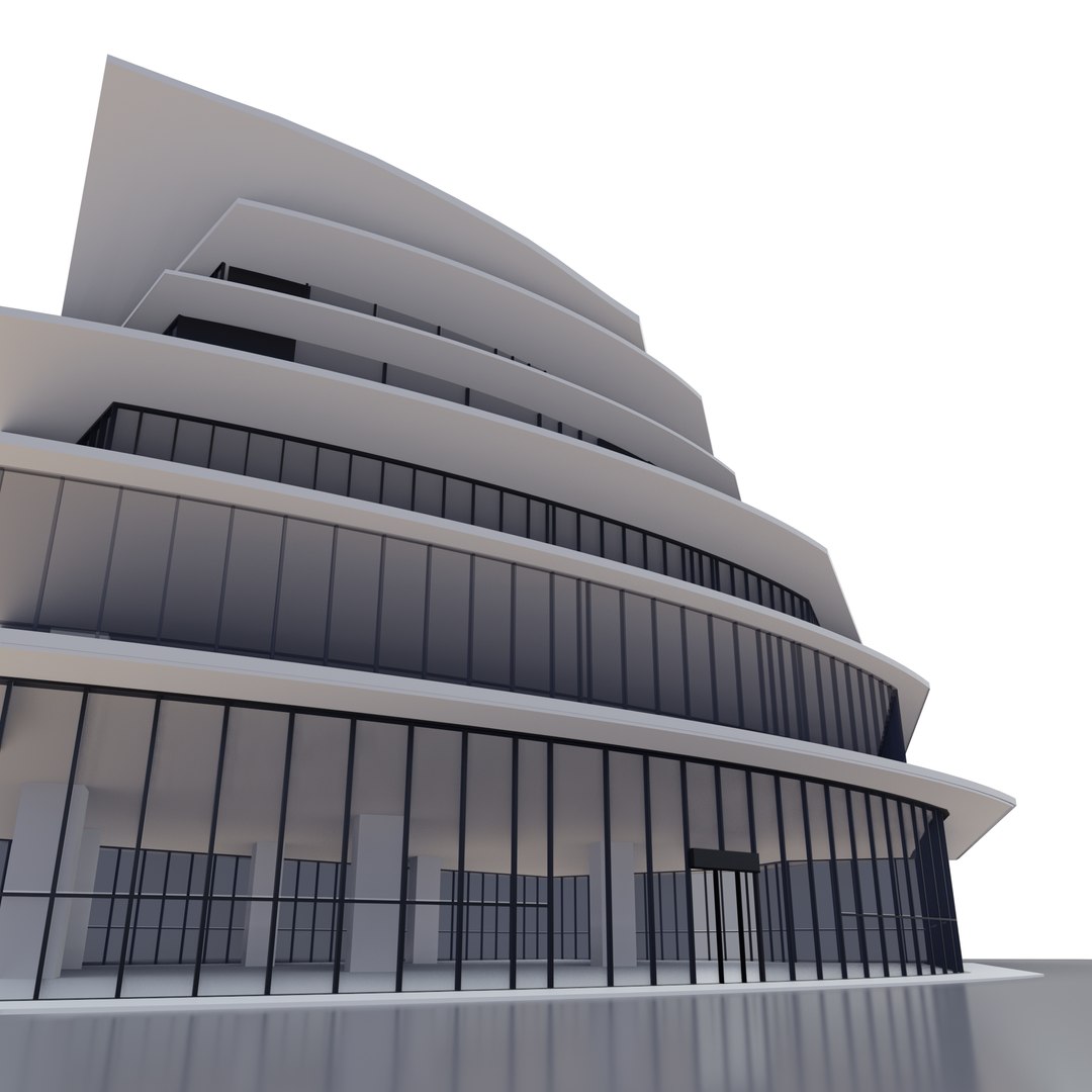 3D Modern Building Concept 2 Model - TurboSquid 2048419