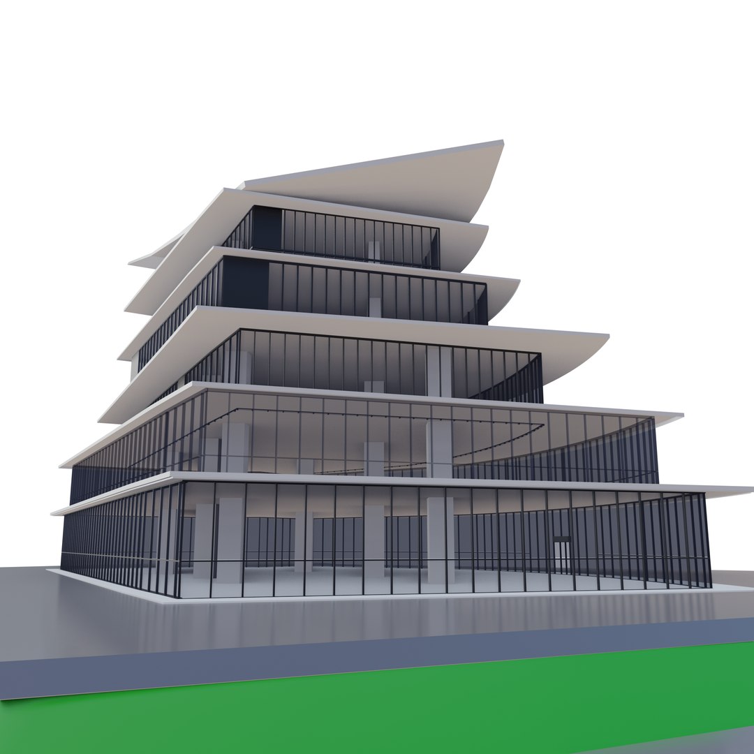 3D Modern Building Concept 2 Model - TurboSquid 2048419