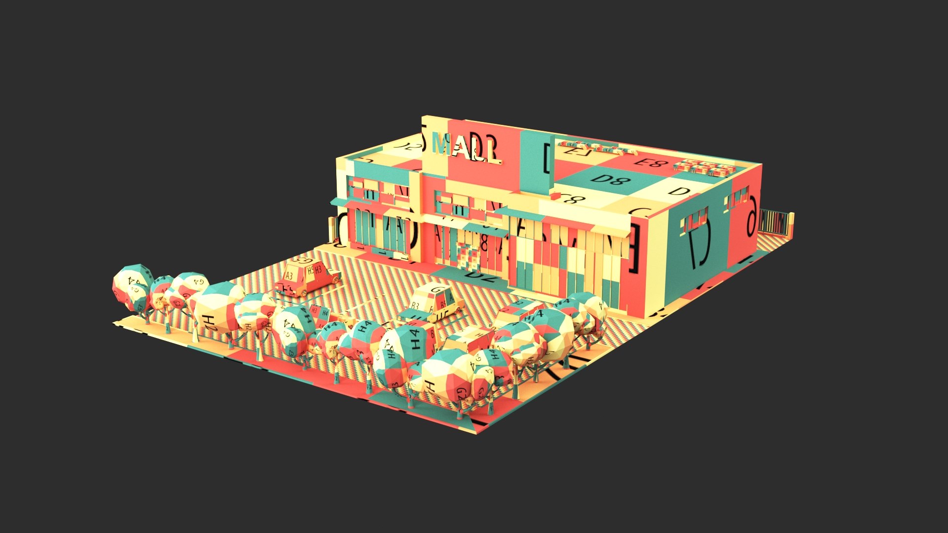 Cartoon Mall 3D - TurboSquid 1872553