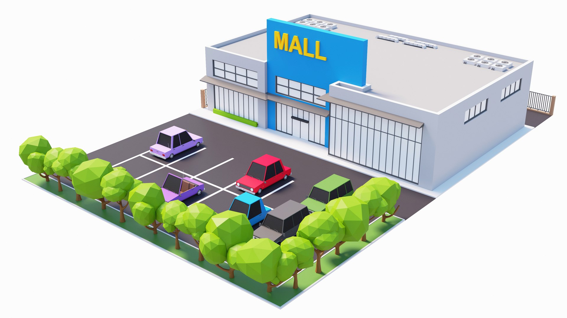 Cartoon Mall 3D - TurboSquid 1872553
