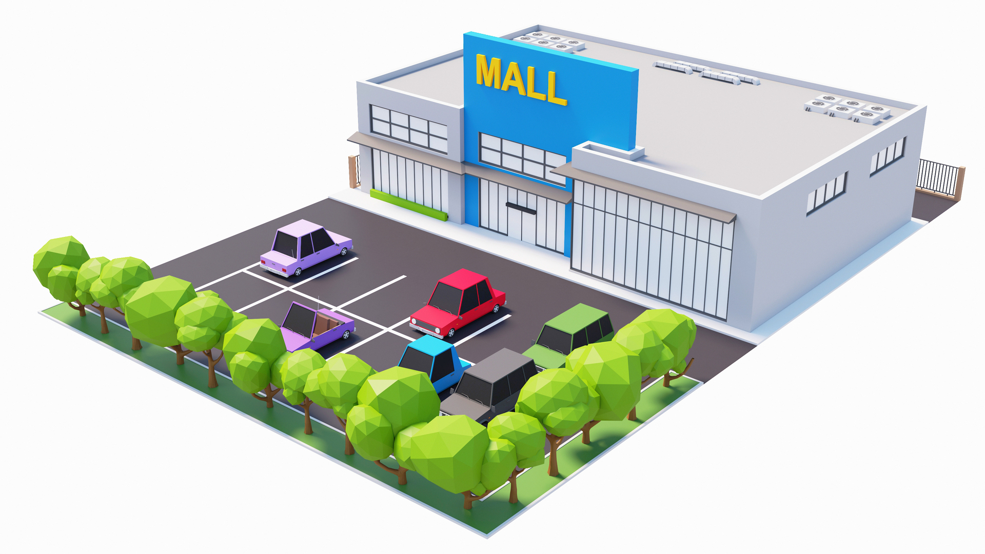 Cartoon Mall 3D - TurboSquid 1872553