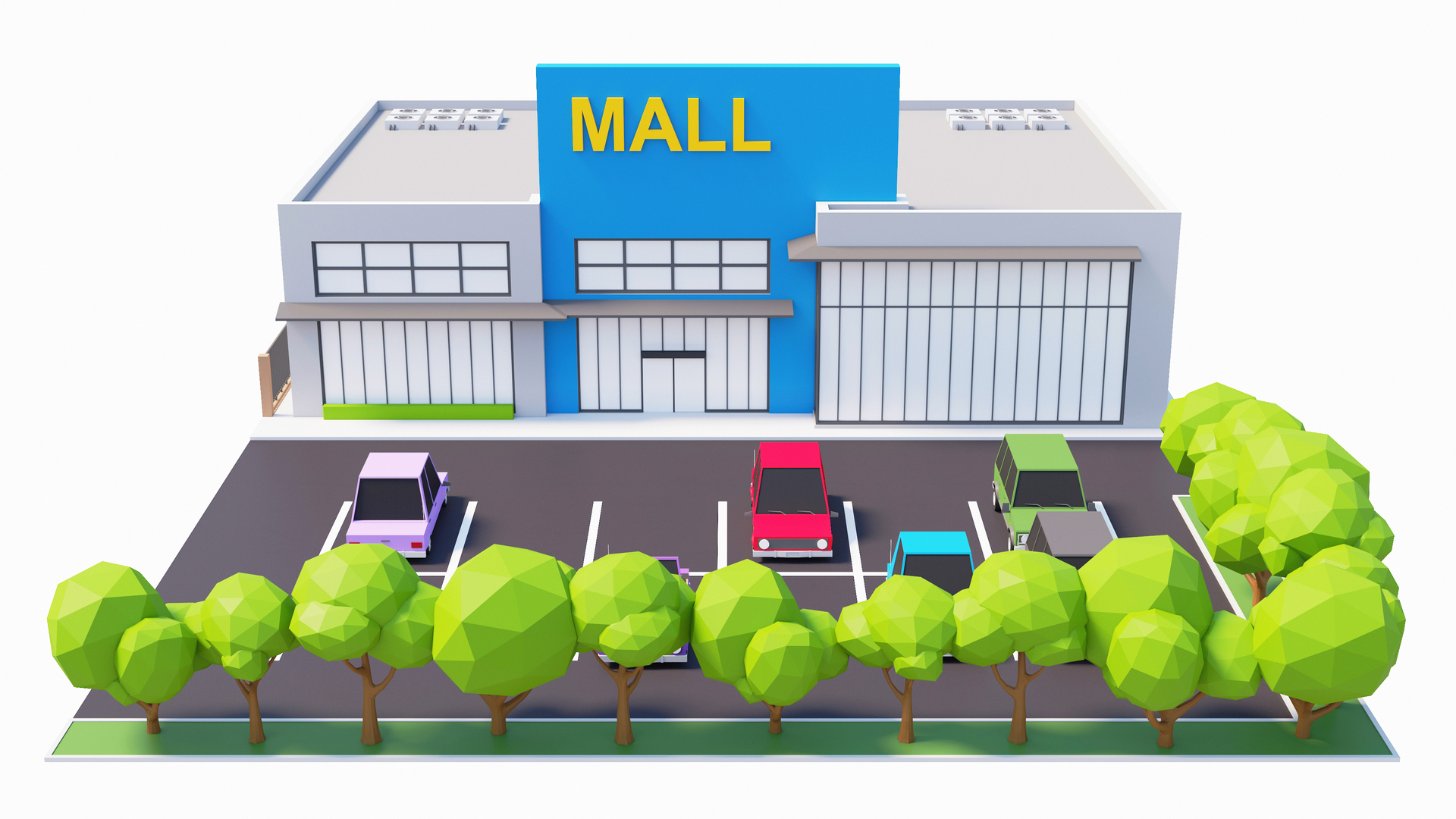 Cartoon Mall 3D - TurboSquid 1872553