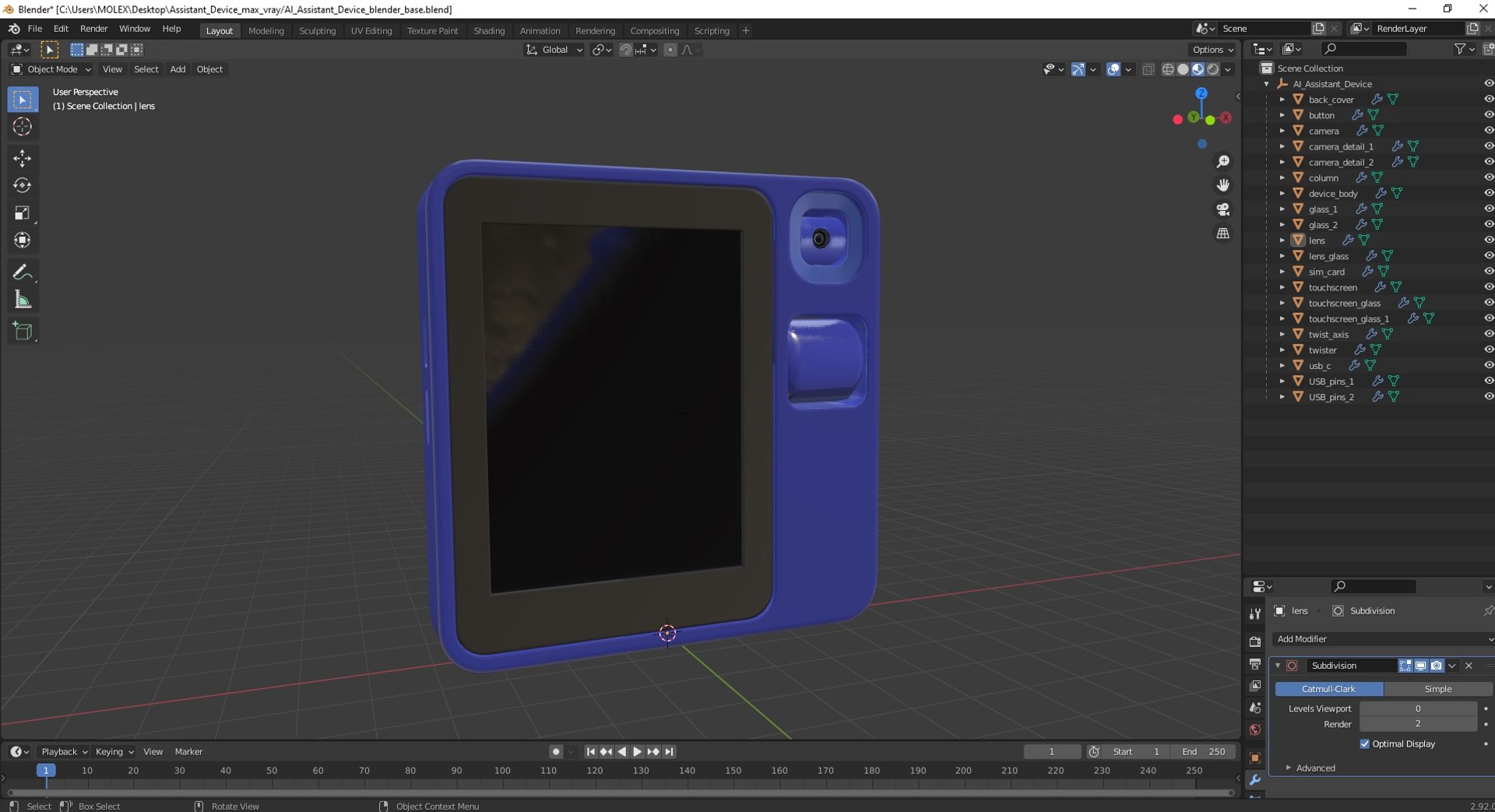 3D Model AI Assistant Device - TurboSquid 2214635