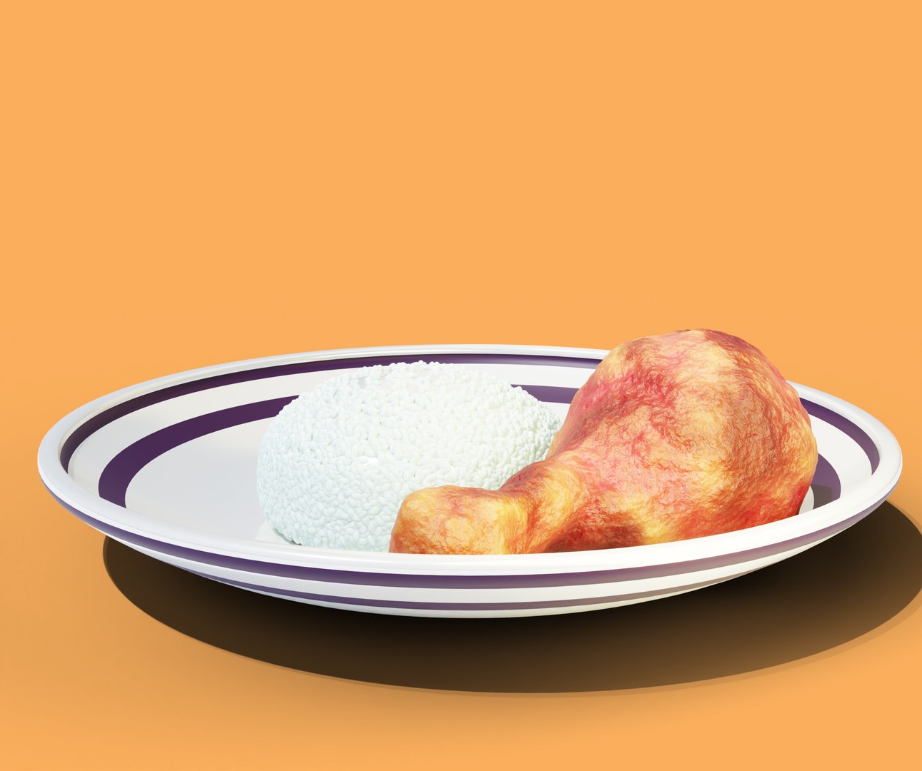 Fried Chicken Model - TurboSquid 2435602