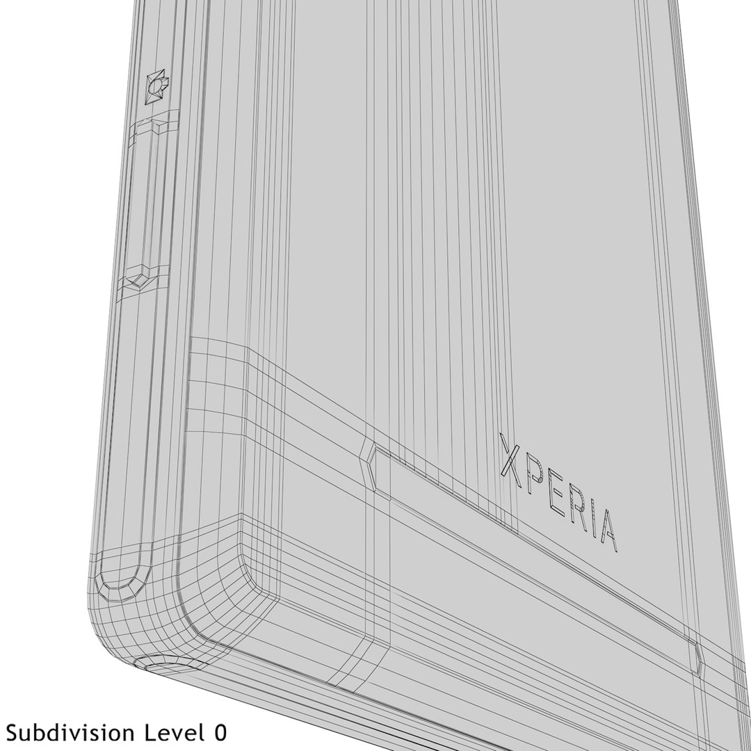 realistic sony xperia t 3d model