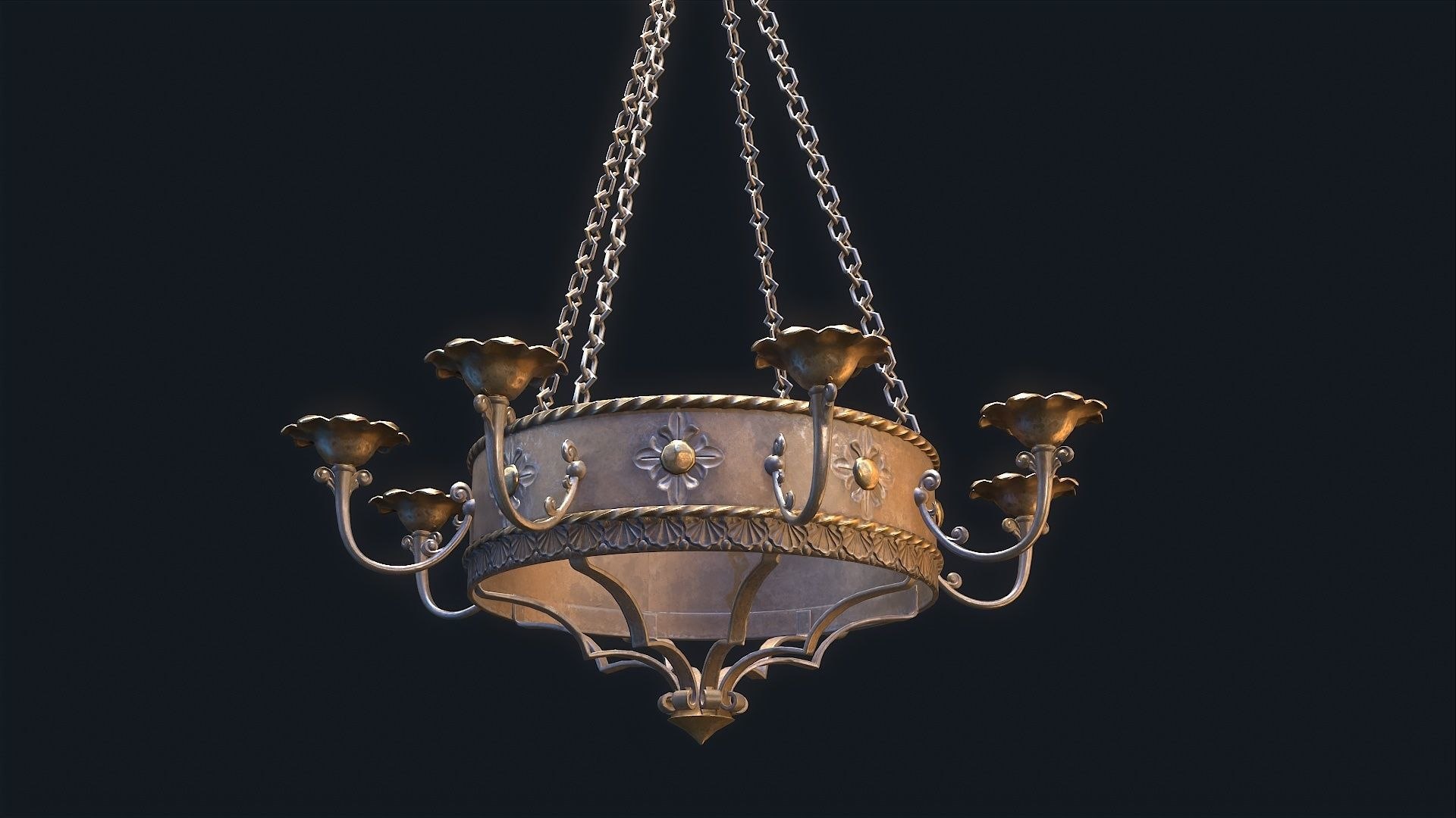 Medieval Chandelier 3 3D Model - TurboSquid 2168353