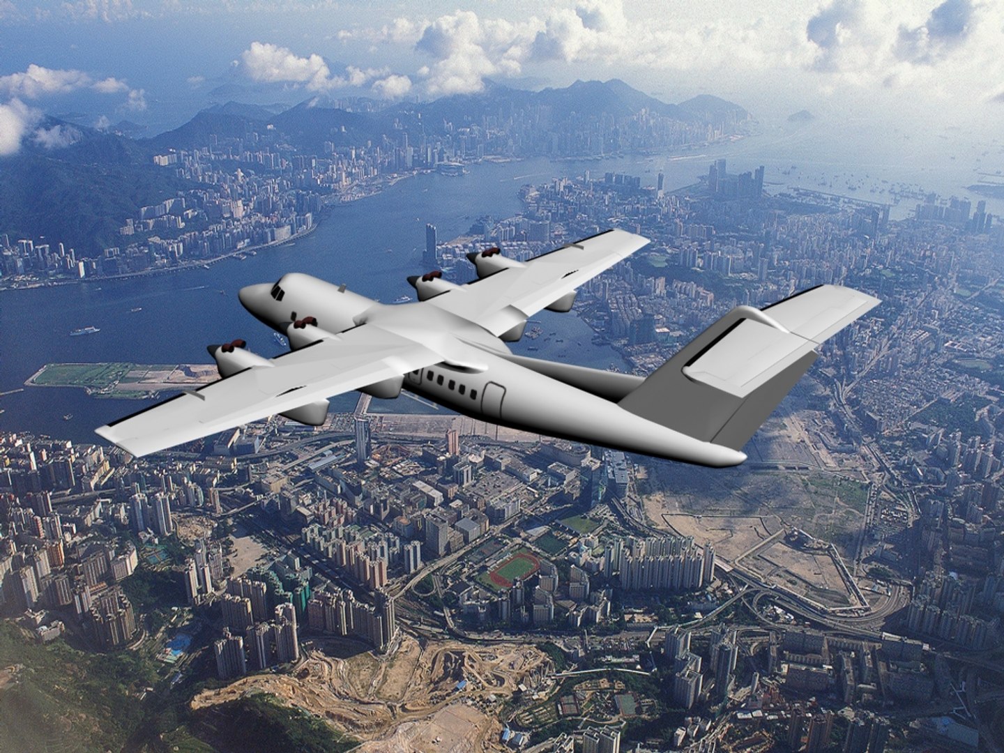 3d Havilland Dash 7 Aircraft Model